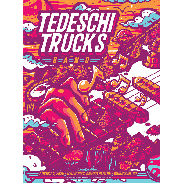 Red Rocks 8/1 Poster – Tedeschi Trucks Band MT